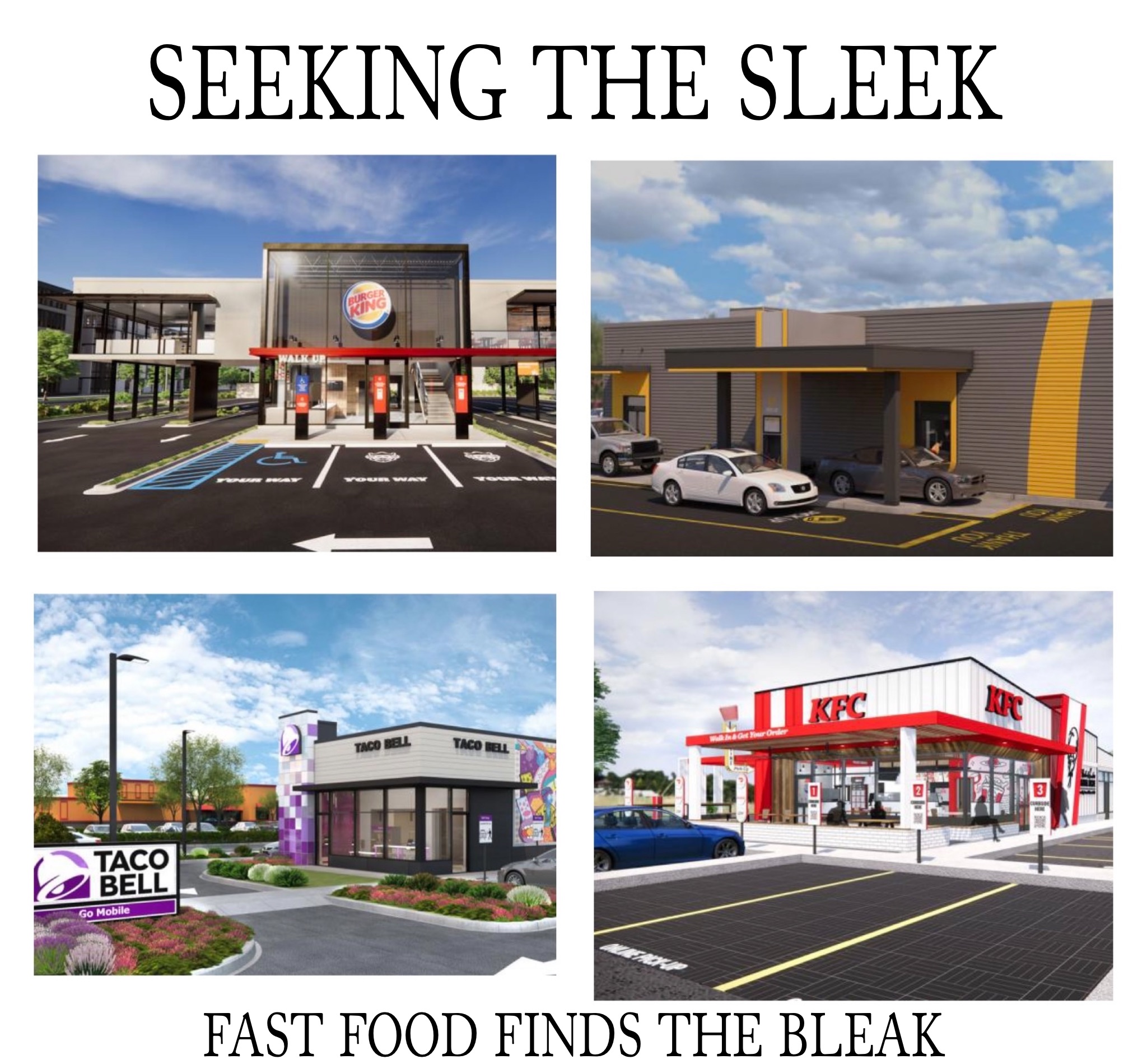 Seeking the sleek, fast food finds the bleak – Gary Lloyd Books